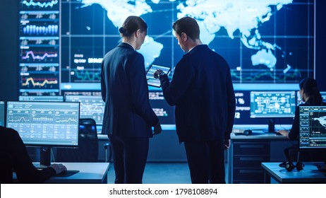 Project Manager Computer Science Engineer Talking Stock Photo ...