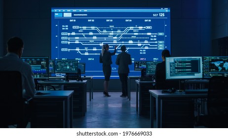 Project Manager Computer Science Engineer Talking Stock Photo ...