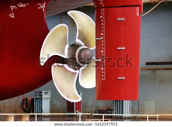 Propeller Closeup Container Ship Floating Dry Stock Photo (Edit Now ...