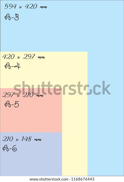 Proportion Table Dina Sizes Paper Sizes Stock Photo 1168676443 ...