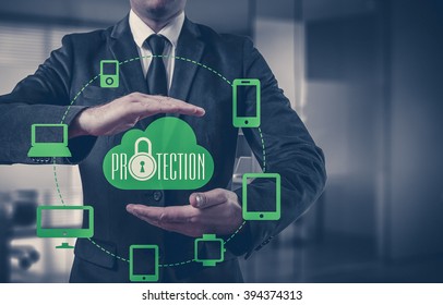 Protect Cloud Information Data Concept Security Stock Photo 394374313 ...