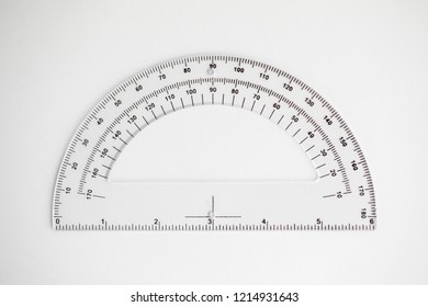 Small Protractor On White Background Stock Photo 23294371 | Shutterstock