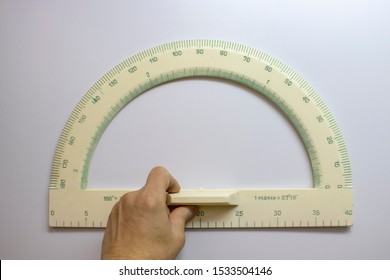 Protractor Tool Building Measuring Angles Stock Photo 1533504146 ...