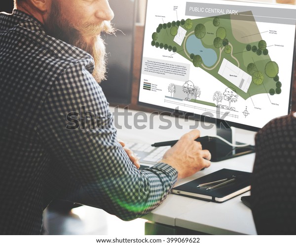 Public Park Layout Map Information Concept Stock Photo 399069622 ...