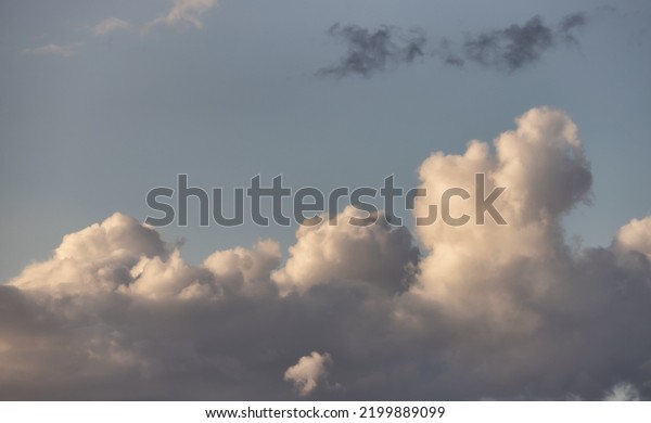 Puff Clouds Sky During Sunset Zoom Stock Photo 2199889099 | Shutterstock