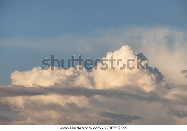 Puff Clouds Sky During Sunset Zoom Stock Photo 2200917569 | Shutterstock