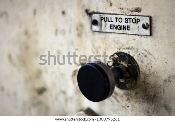 Pull Stop Engine Sign Above Pull Stock Photo 1300795261 | Shutterstock