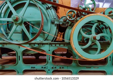 Pulleys Gears Old Wool Processing Machine Stock Photo 1056513329 ...