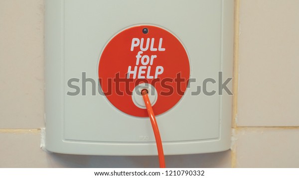 Pulling Red Emergency Call Switch Calling Stock Photo 1210790332 ...