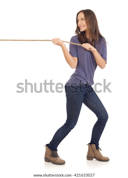 Pulling Rope Stock Photo (Edit Now) 421633027