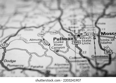 Pullman On Usa Map Stock Photo 2203241907 | Shutterstock