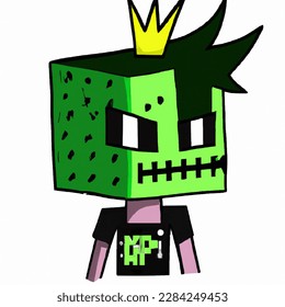 Vector-style Image Youtube Profile Named Minecraft AI-generated image ...