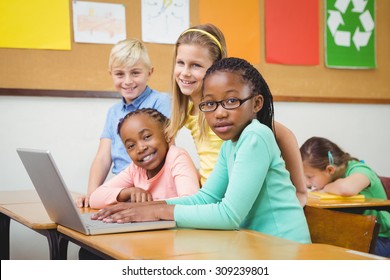 Pupils Using Laptop Class Elementary School Stock Photo 309239801 ...