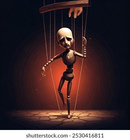 Puppet Completely Dependent On Threads Complete AI-generated image ...