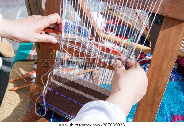 Pure Sheep Wool Wool Processing Weaving Stock Photo (Edit Now) 207035023