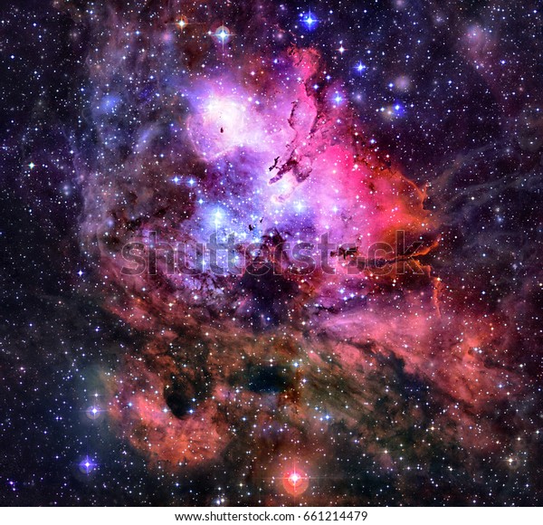 Purple Nebula Outer Space Elements This Stock Photo (Edit Now) 661214479