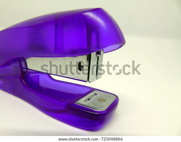 Purple Stapler Isolated On White Background Stock Photo 725048866 ...