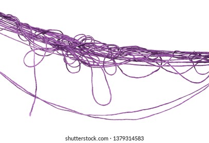 Purple Strings Thread Isolated On White Stock Photo 1379314583 ...