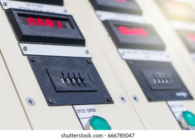 Push Button Display On Control Panel Stock Photo (Edit Now) 666785047