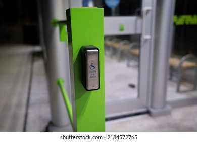 Push Open Button Wheelchair Users Bus Stock Photo 2184572765 | Shutterstock