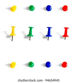 Push Pins Collection Objects Isolated On Stock Photo 94654945 ...
