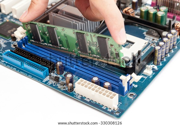 Put Computer Memory Ram Slot Motherboard Stock Photo (Edit Now) 330308126