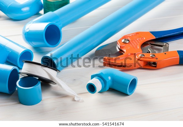Foto de stock sobre Tubería de PVC, conexiones de tubos (editar ahora ...