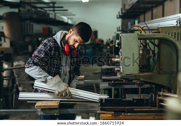 Pvc Worker Making Window Frame Stock Photo 1860715924 | Shutterstock