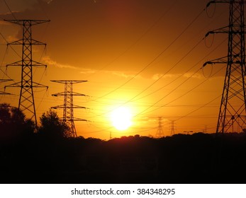Pylon Sunset Stock Photo 384348295 | Shutterstock