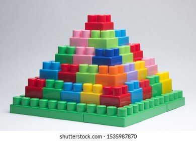 Pyramid Colored Cubes Side View Egyptian Stock Photo 1535987870 ...