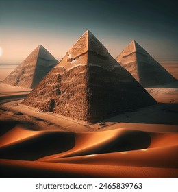 Low Poly 3d Image Pyramids AI-generated image 2510209299 | Shutterstock