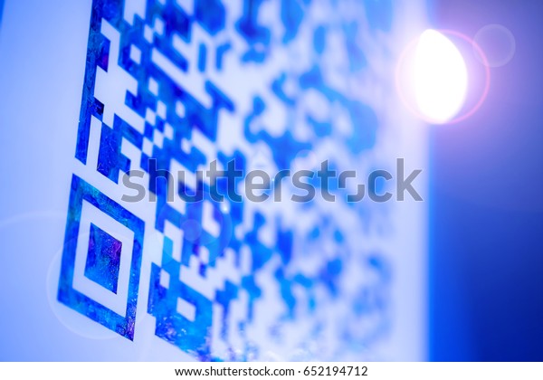 Qr Code Blue Light Science Technology Stock Photo 652194712 | Shutterstock