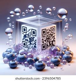 Qr Code Inside Transparent 3d Cube AI-generated image 2396507381 ...