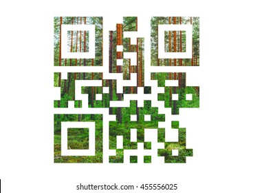 Green Grass Qrcode Stock Illustration 122551507