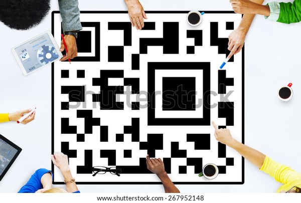 Qr Code Planning Strategy Teamwork Concept Stock Photo 267952148 ...