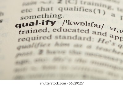 Qualify Definition Stock Photo 56529127 | Shutterstock