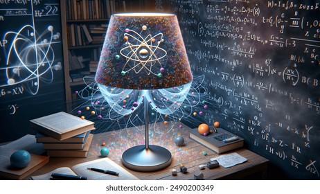 Atom Physics Educational Material Animated Style AI-generated image ...