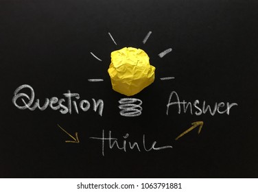 Question Answer Think Process Concept Idea Stock Photo 1063791881 ...
