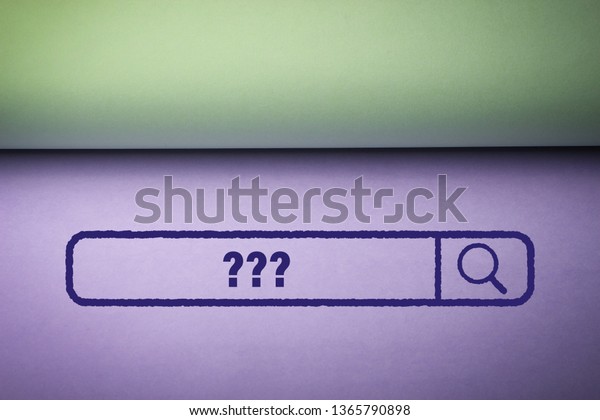 Стоковая фотография 1365790898: Question Mark Asking Confusion Thought ...