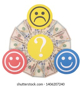 Question Mark Between Smiley Sad Smiley Stock Photo 1406207240 ...