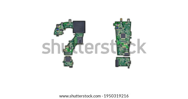 Question Mark Exclamation Mark Made Chip Stock Photo 1950319216 ...