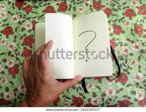 Question Mark Notebook Held By One Stock Photo 1662369217 | Shutterstock