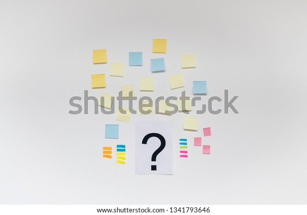 Question Mark Post On White Background Stock Photo 1341793646 ...