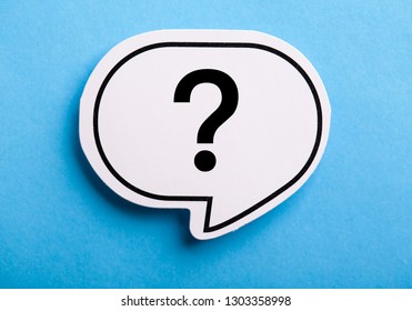 Question Mark Speech Bubble Isolated On Stock Photo 1303358998 ...