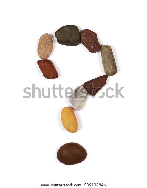 Question Mark Stone Isolated On White Stock Photo 589196846 | Shutterstock