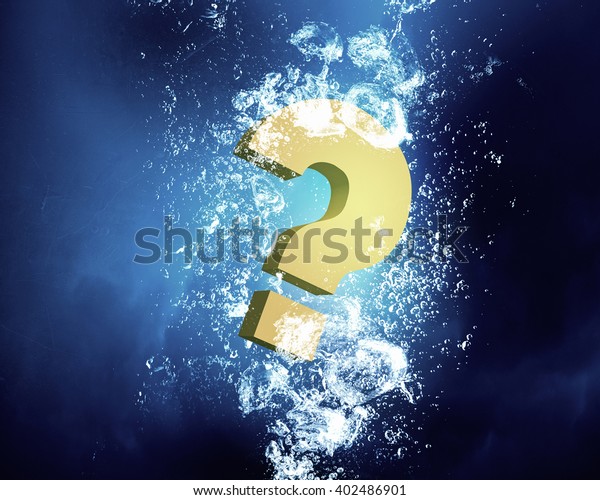 Question Mark Water Stock Photo (Edit Now) 402486901