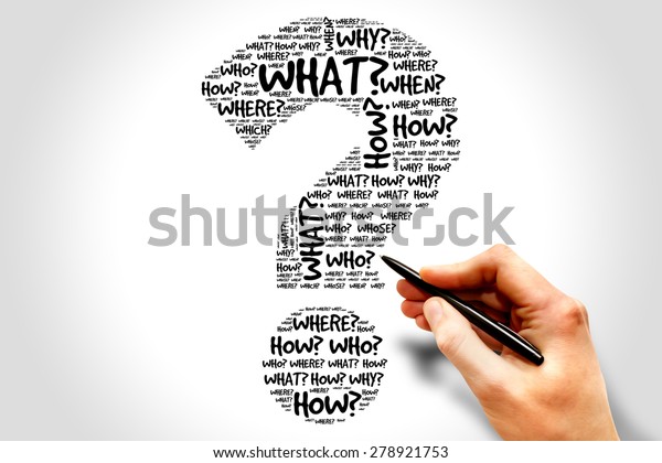 Question Mark Question Words Concept Stock Photo (Edit Now) 278921753