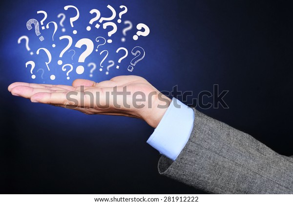 Question Marks Different Sizes On Hand Stock Photo 281912222 | Shutterstock