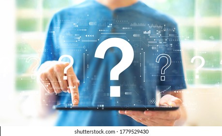 1,081 Thinking man with many question marks Images, Stock Photos ...