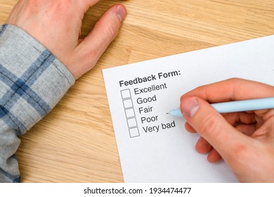 Questionnaire Answer Options Feedback Form Man Stock Photo 1934474477 ...